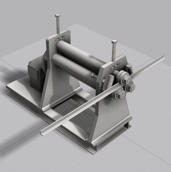 Blocos FP 3D: Calandra de Perfil 3D – Blocos CAD Fábrica do Projeto
